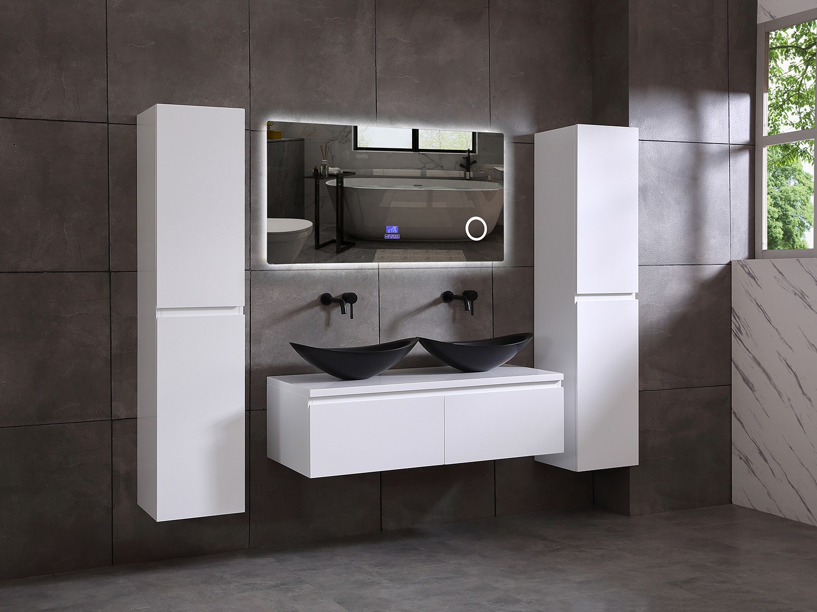 Badkamerspiegel, LED, Bluetooth - Yade (120cm) | Mawialux - Mawialux